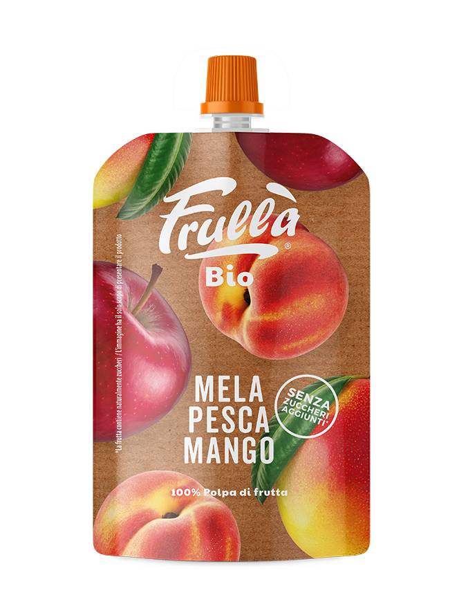 Organic APPLE-PEACH-MANGO puree - Frullà - The fresh fruit that’s ...